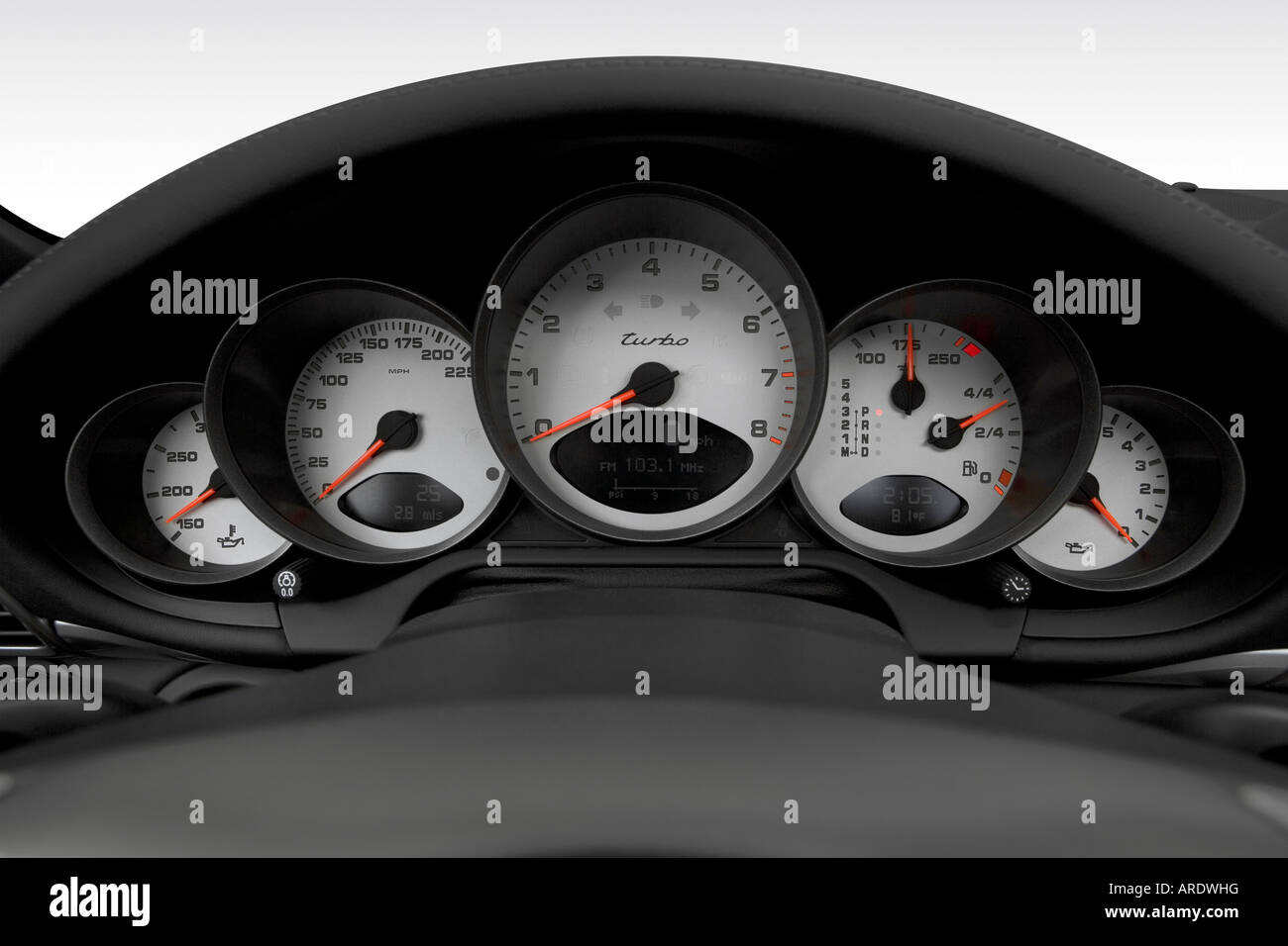 2007 Porsche 911 Turbo in Black - Speedometer/tachometer Stock Photo ...