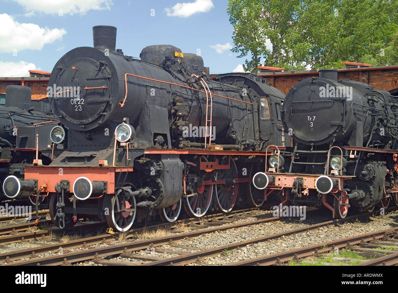 Steam engines locomotives Stock Photo - Alamy