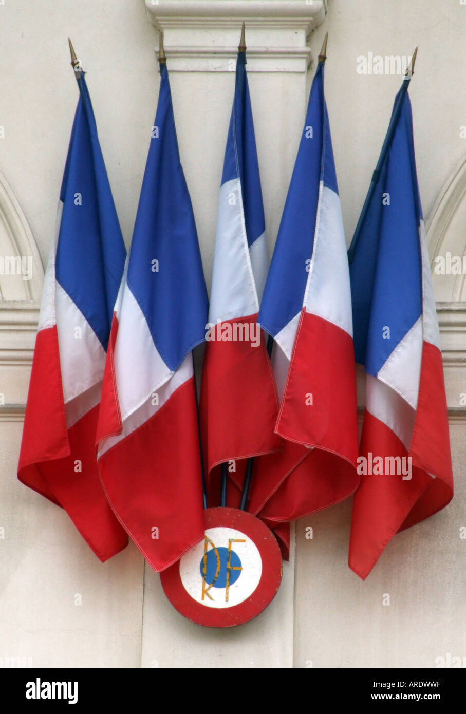 French national flags. France European Union EU Stock Photo - Alamy
