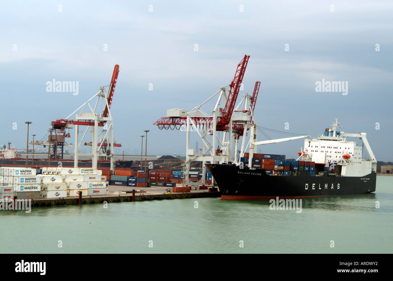 Port of Dunkerque northern France Europe EU. The Roland Delmas ...