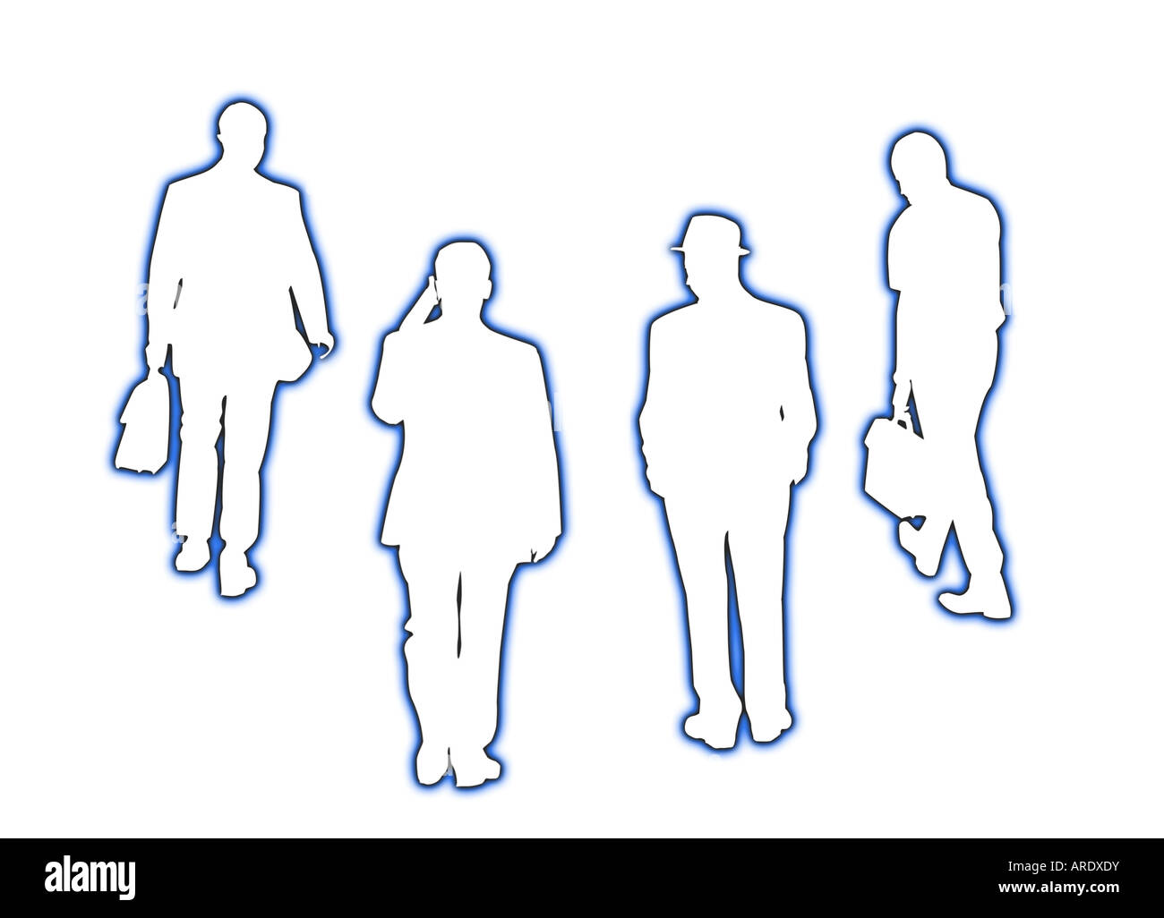 business team; shadows isolated on white Stock Photo - Alamy