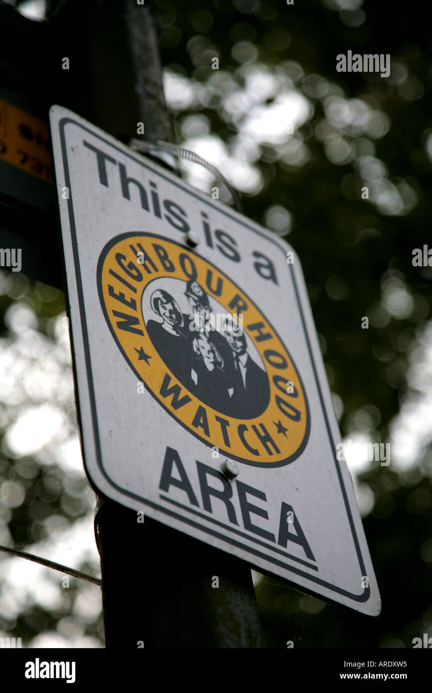 Neighbourhood Watch Area Road Sign High Resolution Stock Photography ...