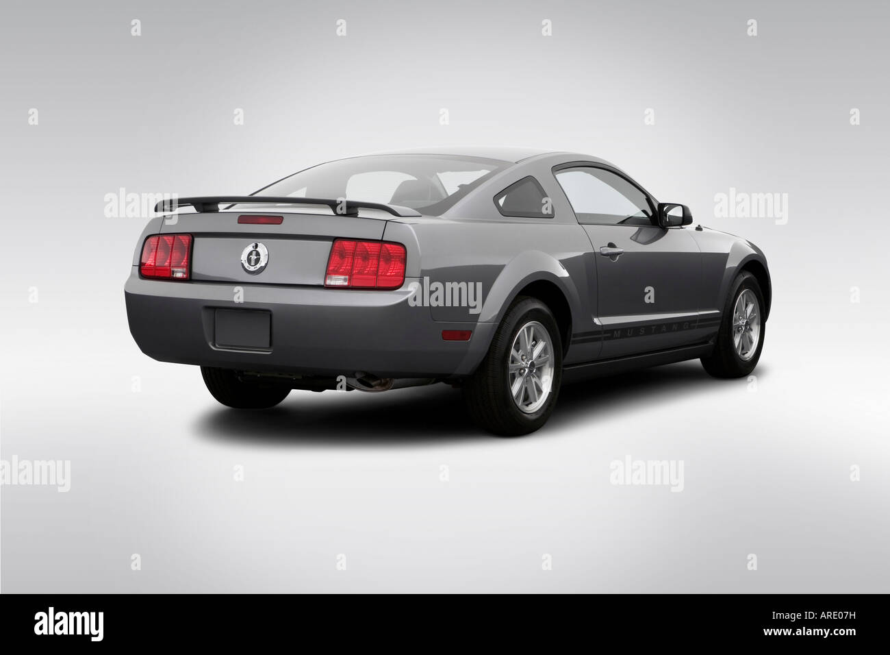 2006 Ford Mustang V6 Premium in Gray - Rear angle view Stock Photo - Alamy
