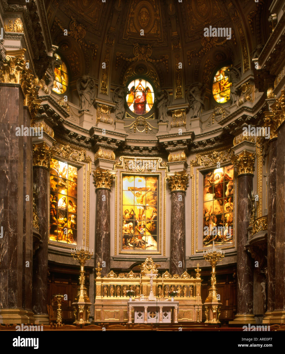 Germany. Berlin. Cathedral. Altar Stock Photo - Alamy