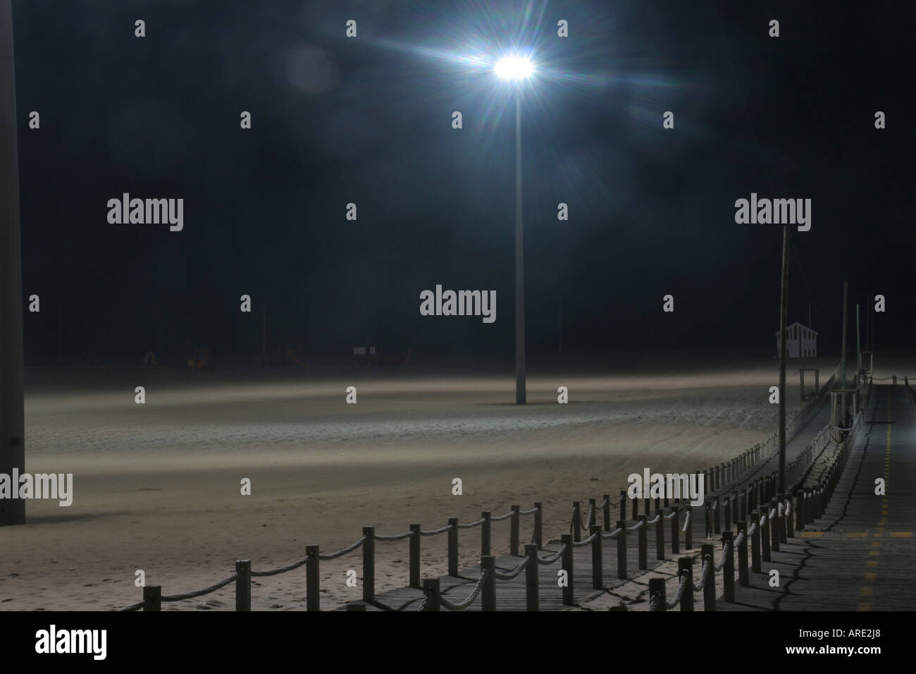 light posts at night Stock Photo - Alamy
