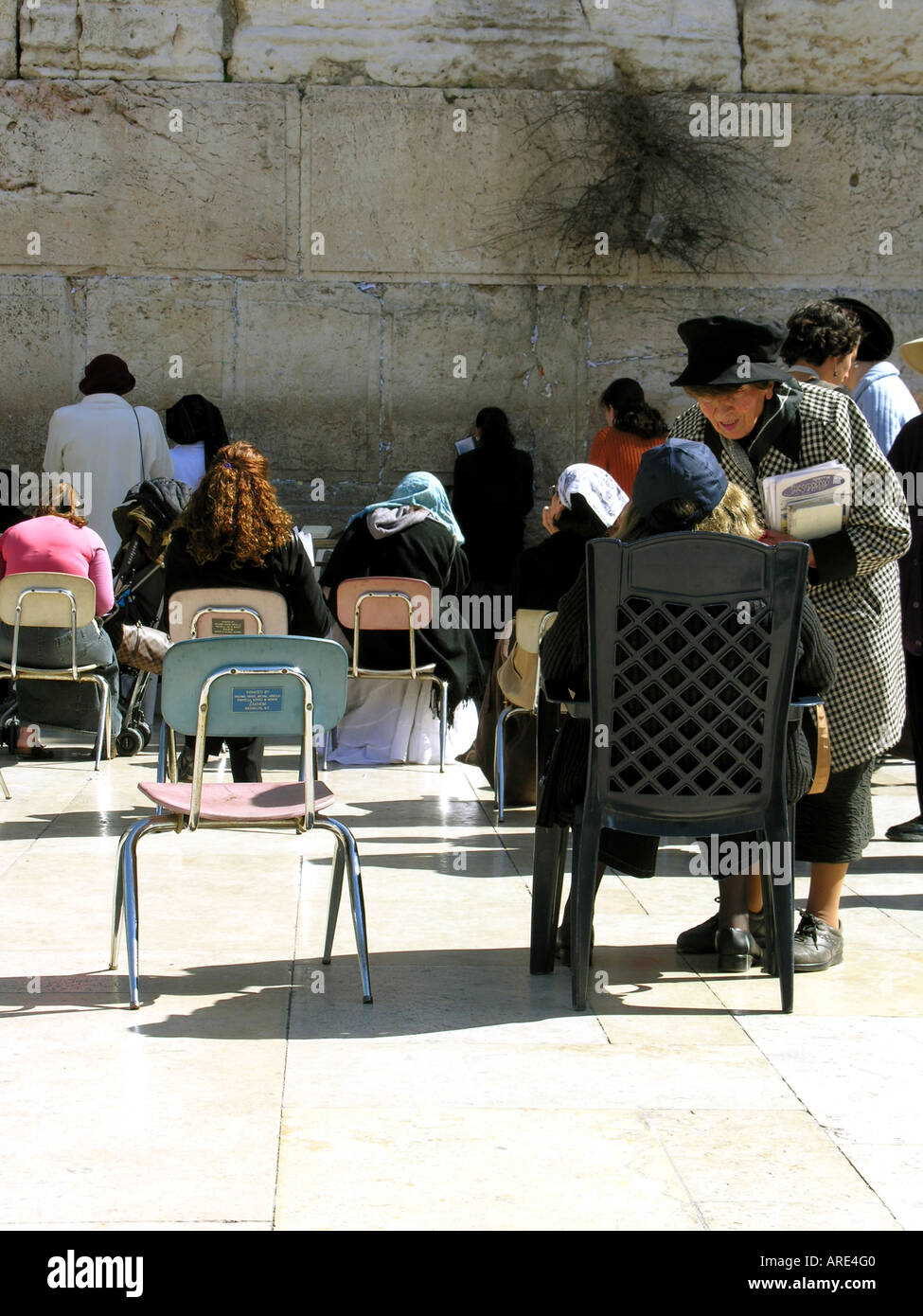 Women s area for prayer at the Western Wall Jerusalem Israel Stock ...