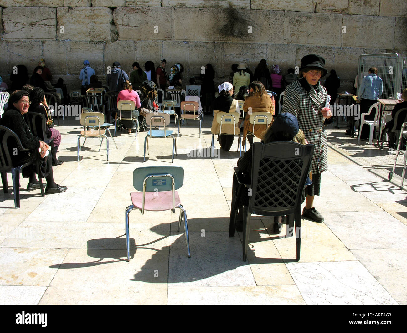 Women s area for prayer at the Western Wall Jerusalem Israel Stock ...