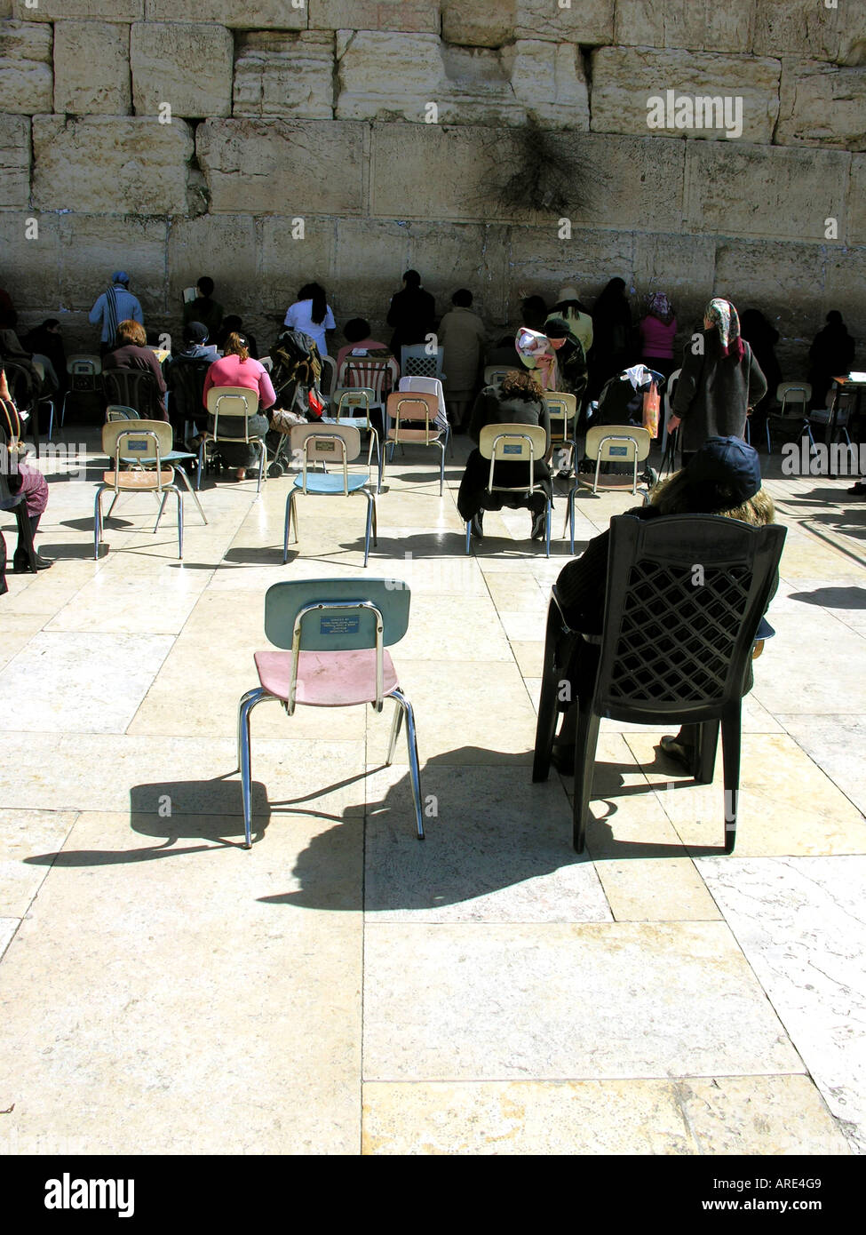 Women s area for prayer at the Western Wall Jerusalem Israel Stock ...