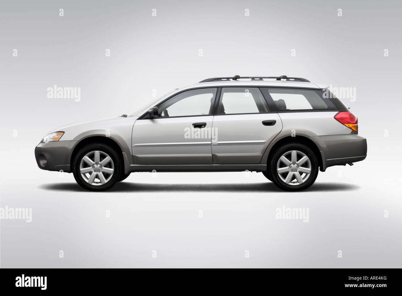 2006 Subaru Outback 2.5i in Silver - Drivers Side Profile Stock Photo ...