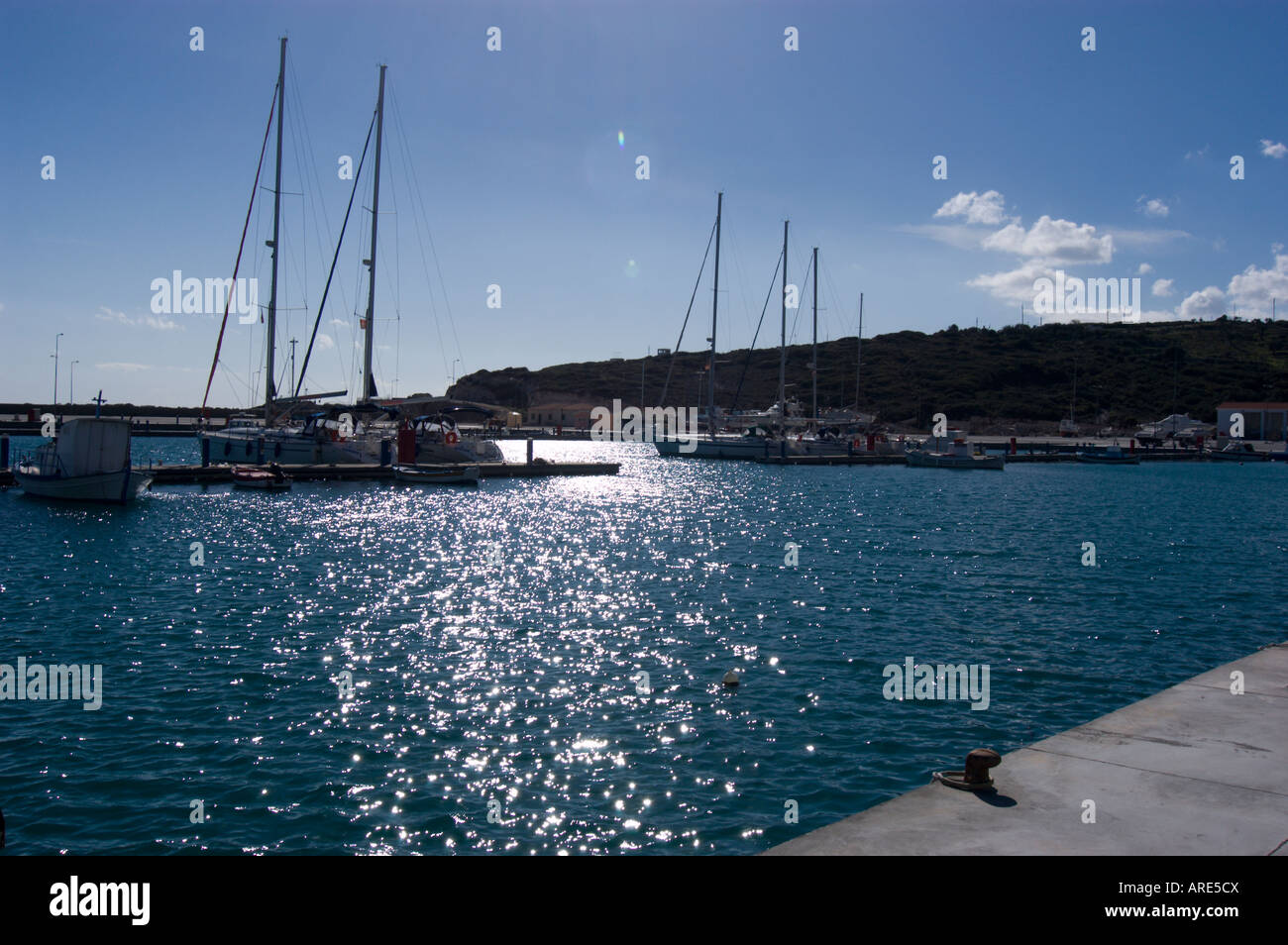 The new Yacht Marina at Pythagorion, Samos island, greece Stock Photo ...