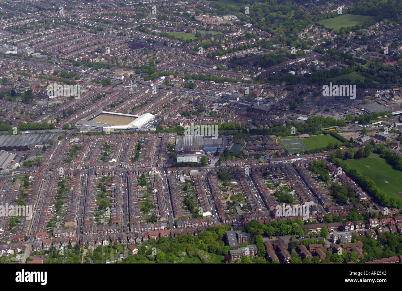 Aerial view of Luton Town Football Club s site at Kennilworth Road Bury ...