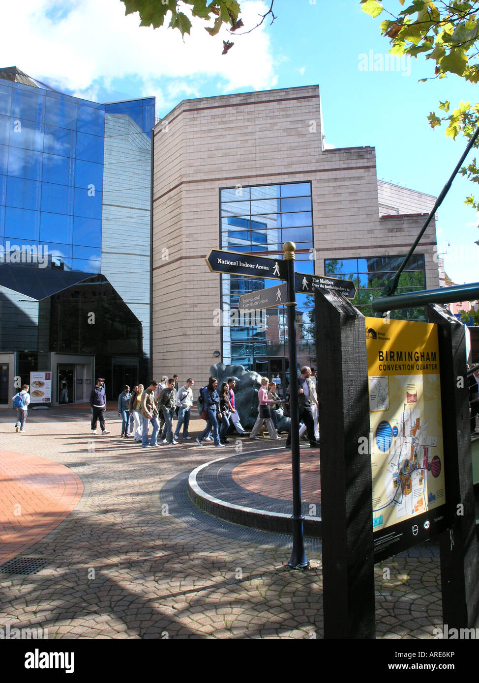 entrance to birmingham international conference centre midland england ...