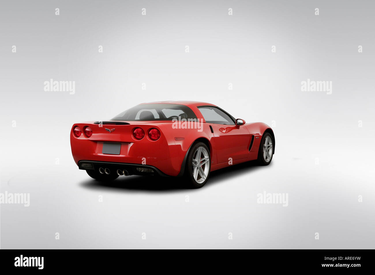2006 Chevrolet Corvette Z06 in Orange - Rear angle view Stock Photo - Alamy