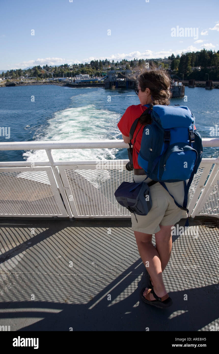 Female figure with rucksack hi-res stock photography and images - Alamy