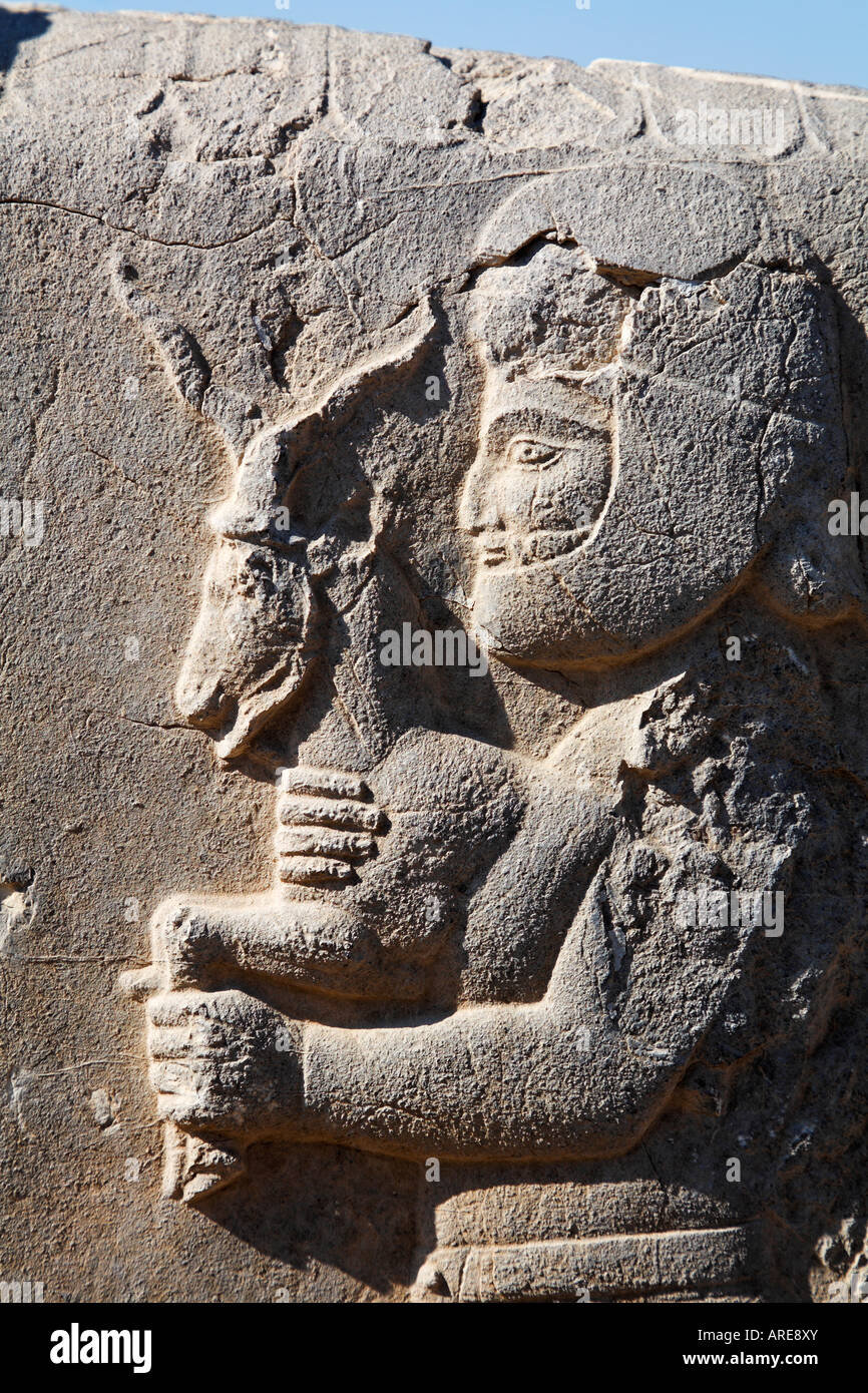 Bas relief of a man bringing gifts to the Persian king Persepolis Iran ...