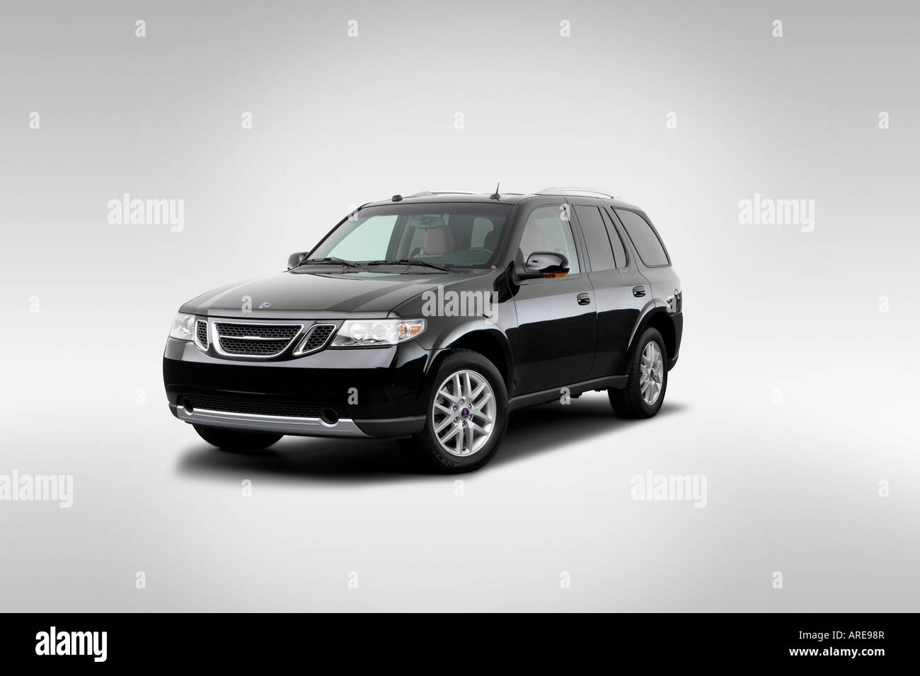 2005 Saab 9-7X Linear in Black - Front angle view Stock Photo - Alamy