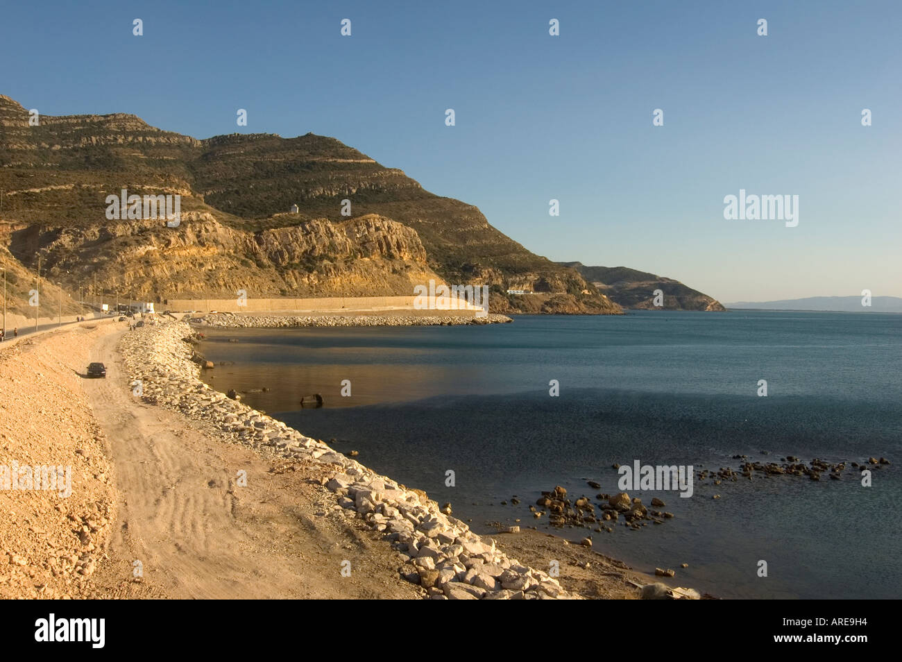 Coastal scenery at the Cap Bon peninsula, a pristine mediterranean sea ...