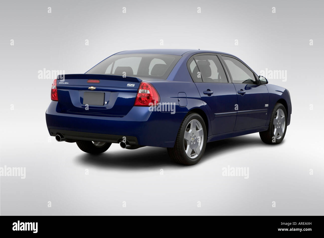 2006 Chevrolet Malibu SS in Blue - Rear angle view Stock Photo - Alamy