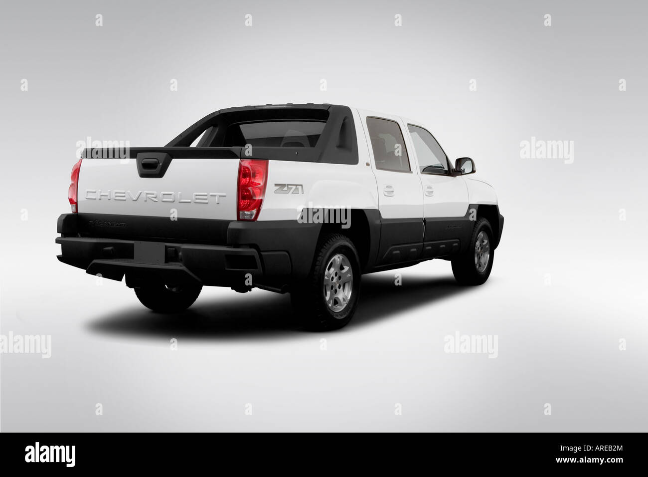 2006 Chevrolet Avalanche 1500 LT in White - Rear angle view Stock Photo ...