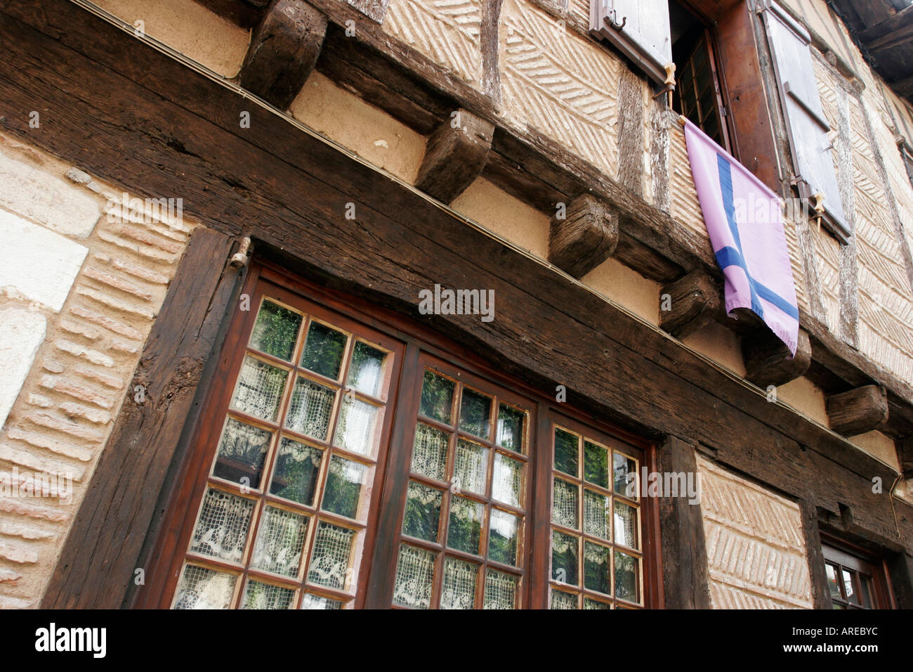 Medieval timber frame house; detail Stock Photo - Alamy