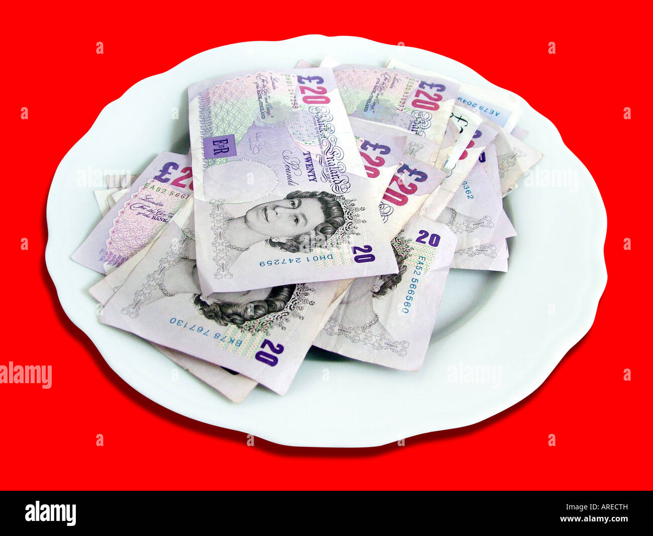 Money on a plate hi-res stock photography and images - Alamy