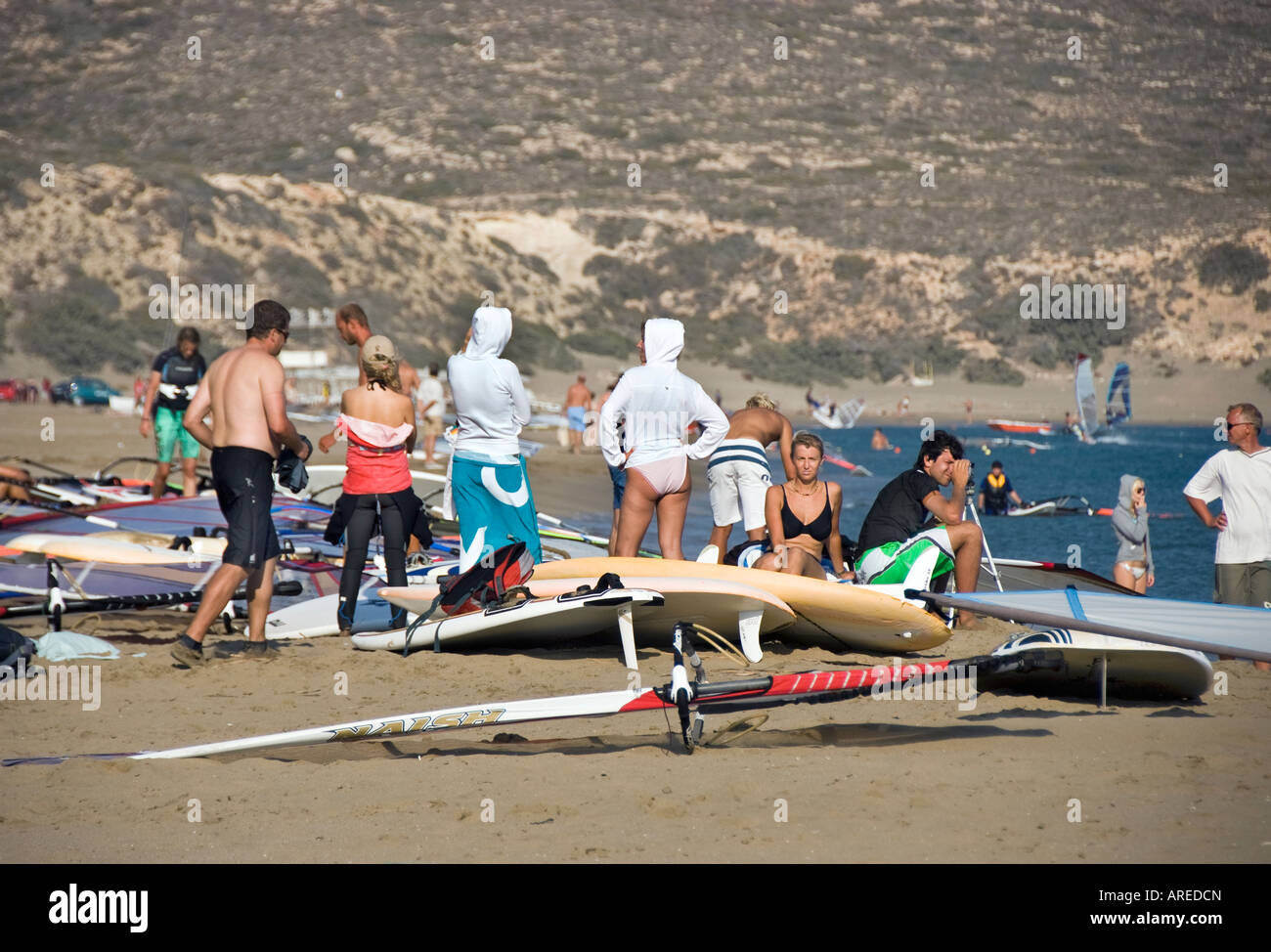 Prasonisi beach surf hi-res stock photography and images - Alamy
