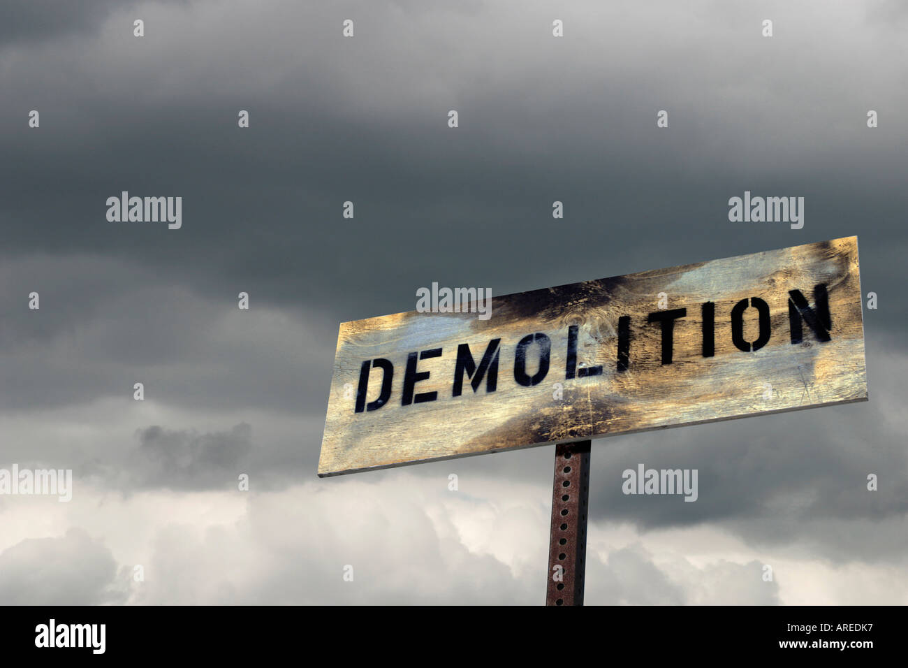 Warning demolition in progress sign hi-res stock photography and images ...