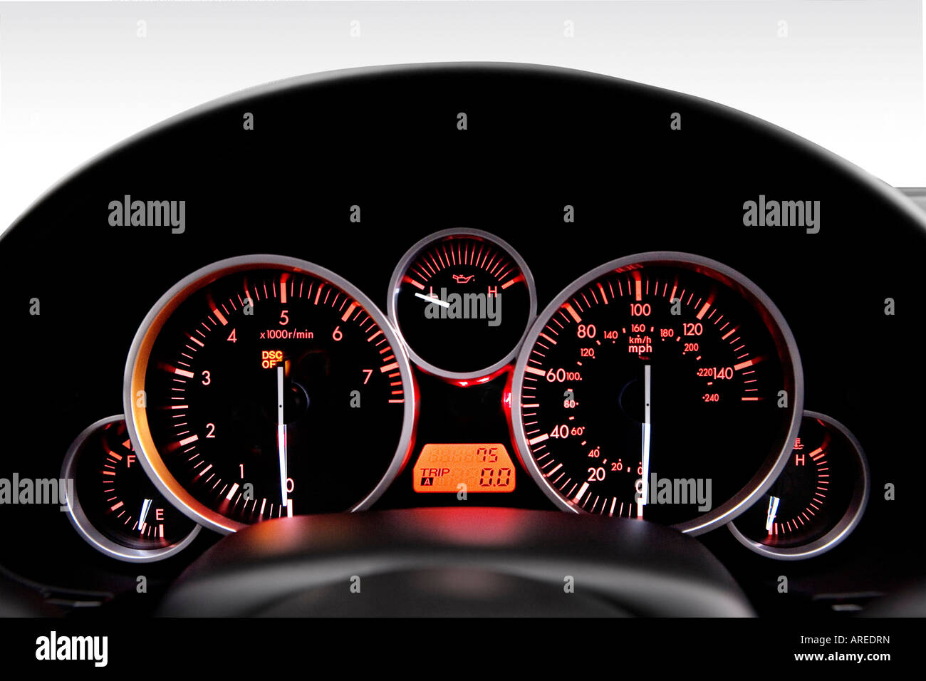 2006 Mazda MX-5 Miata Grand Touring in Red - Speedometer/tachometer ...