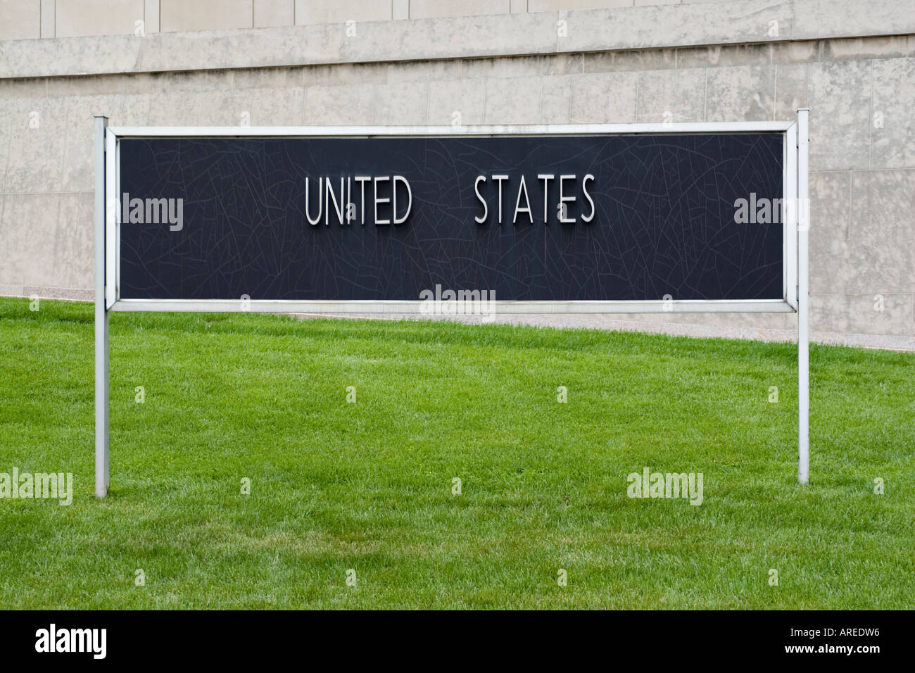 Large sign with UNITED STATES on it Stock Photo - Alamy