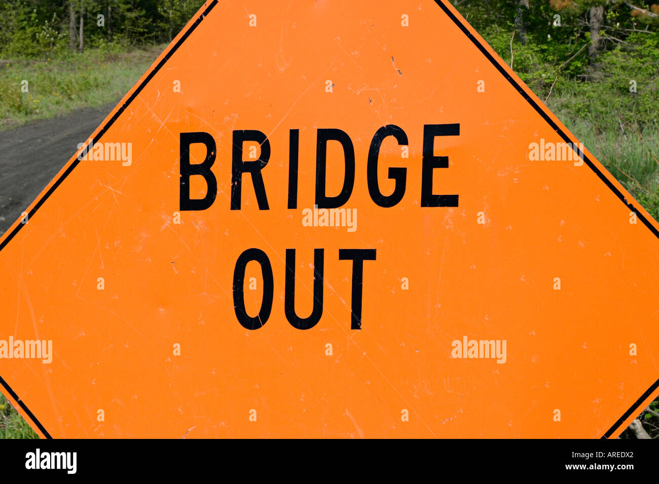 Stop Sign Bridge Out High Resolution Stock Photography and Images - Alamy