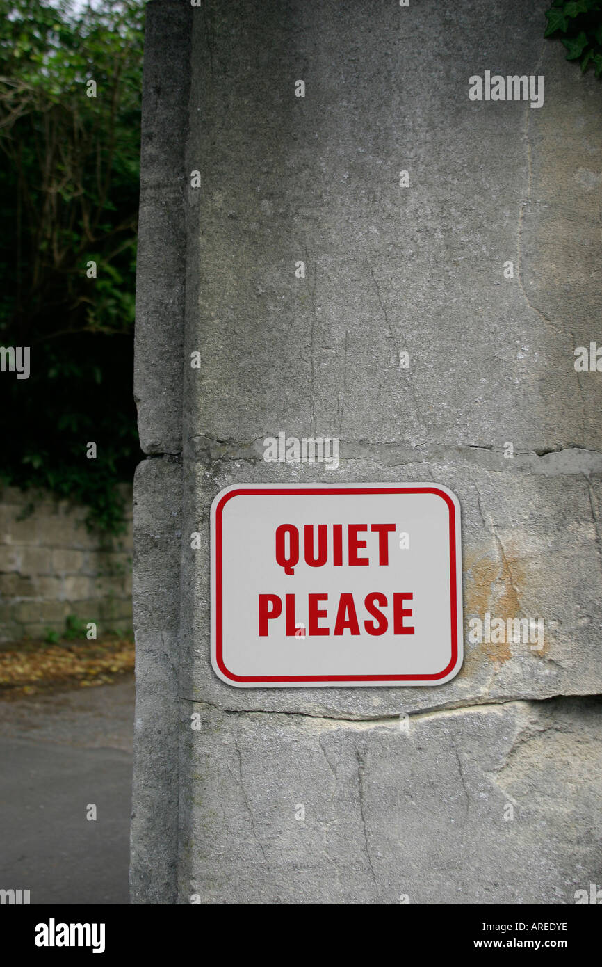 Hush signage hi-res stock photography and images - Alamy