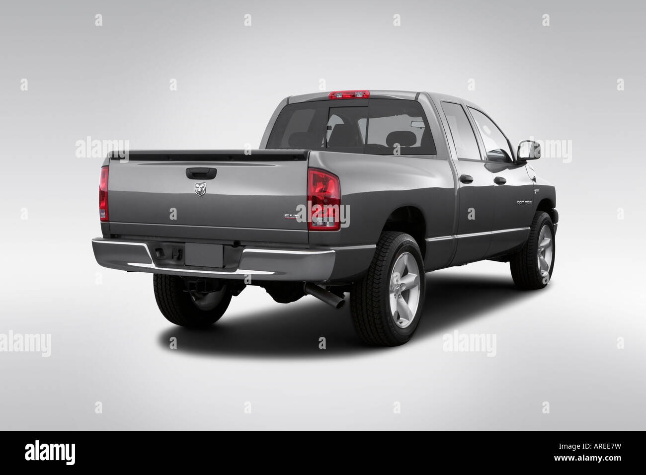 2006 Dodge Ram 1500 SLT in Gray - Rear angle view Stock Photo - Alamy