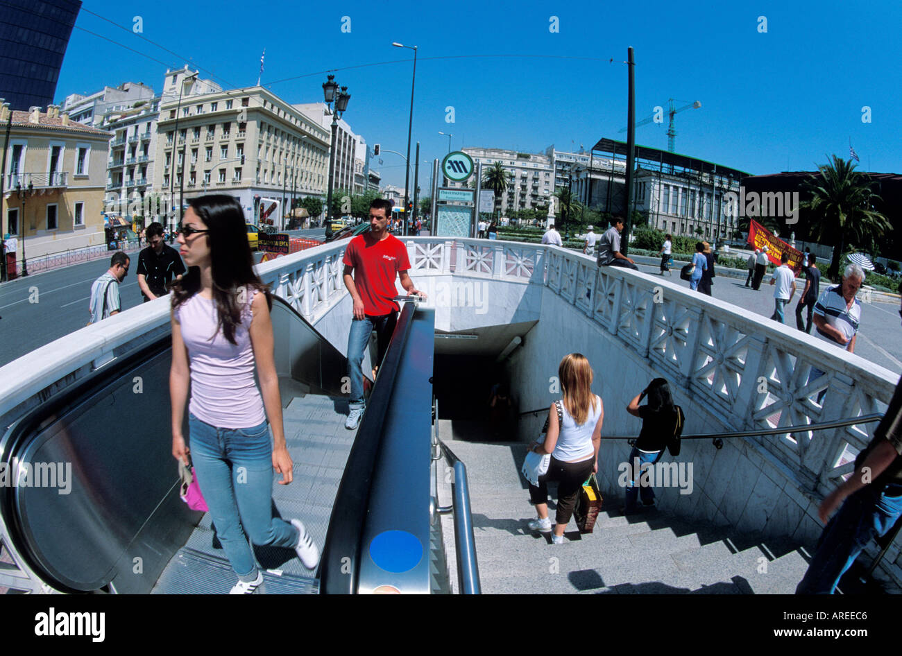 Metro system in athens hi-res stock photography and images - Alamy