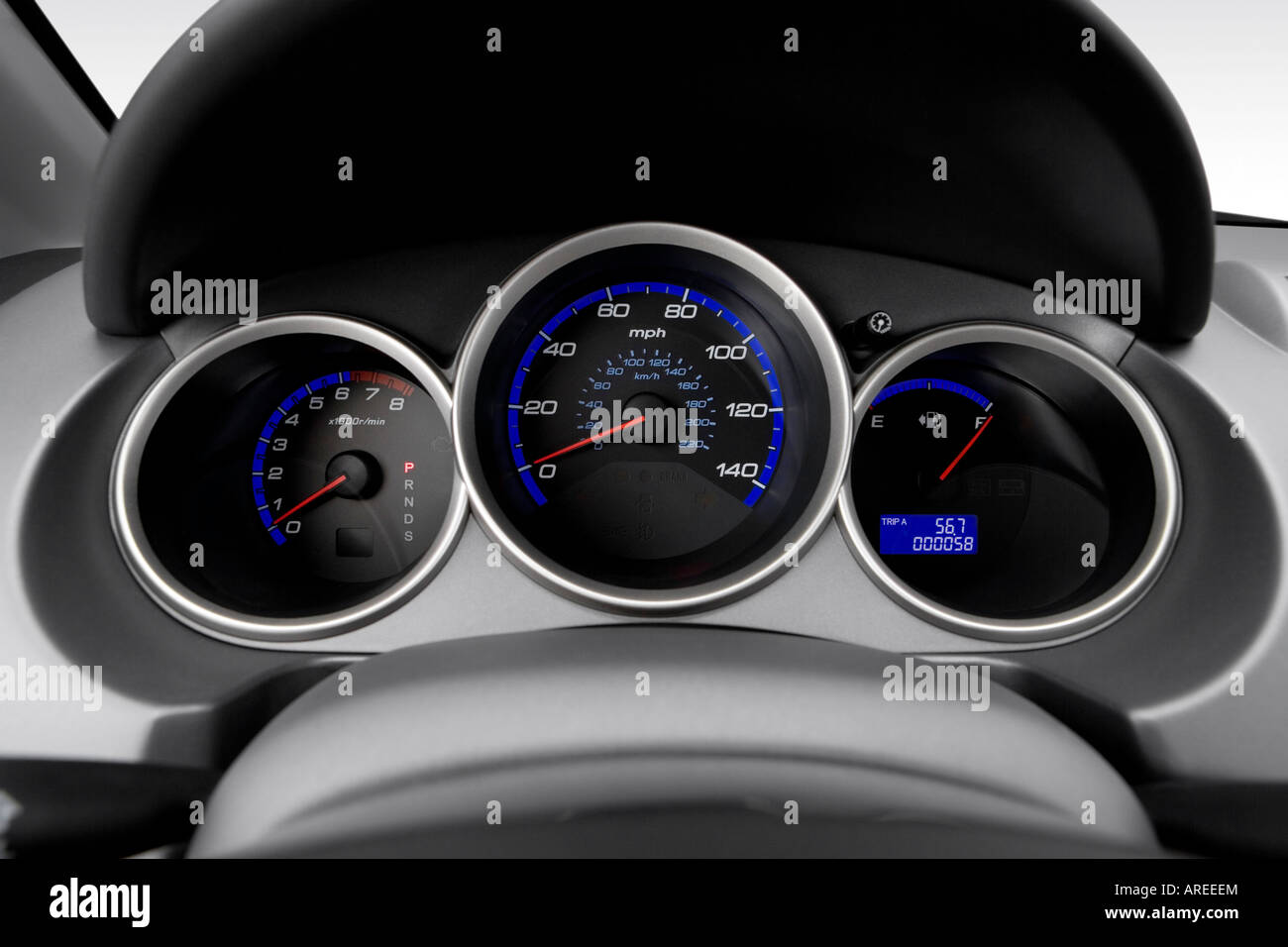 2007 Honda Fit Sport in Orange - Speedometer/tachometer Stock Photo - Alamy