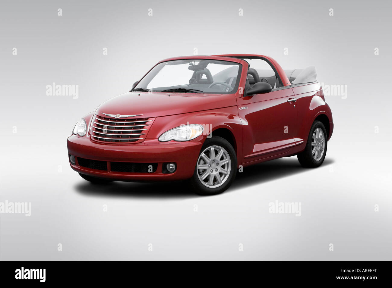 2006 Chrysler PT Cruiser Conv Touring in Red - Front angle view Stock ...