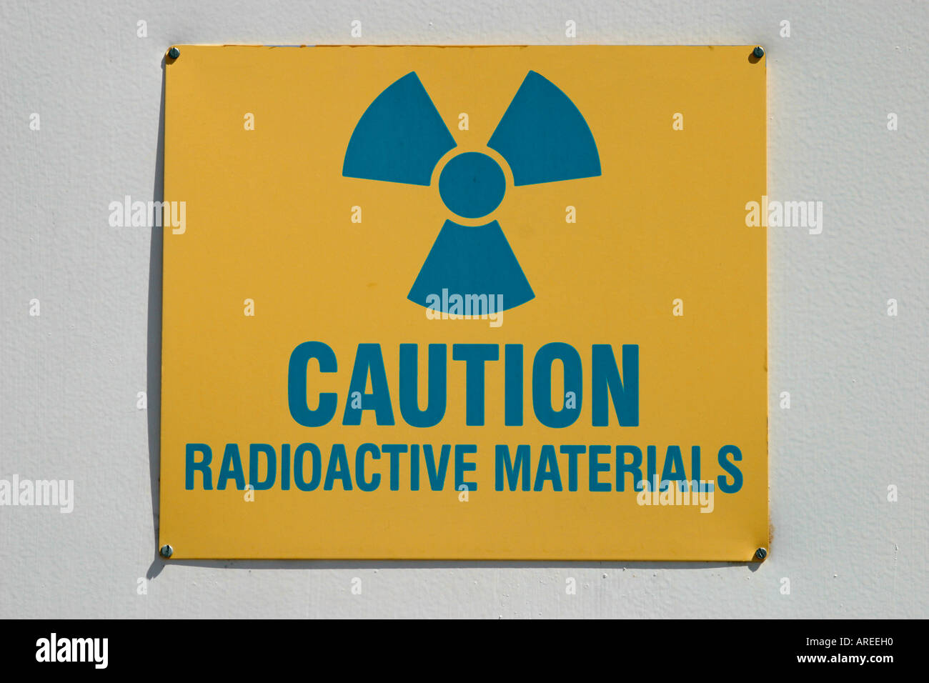 Caution Radioactive Materials sign Stock Photo - Alamy