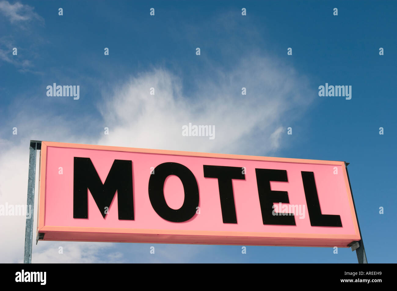 Pink MOTEL roadside sign Stock Photo - Alamy