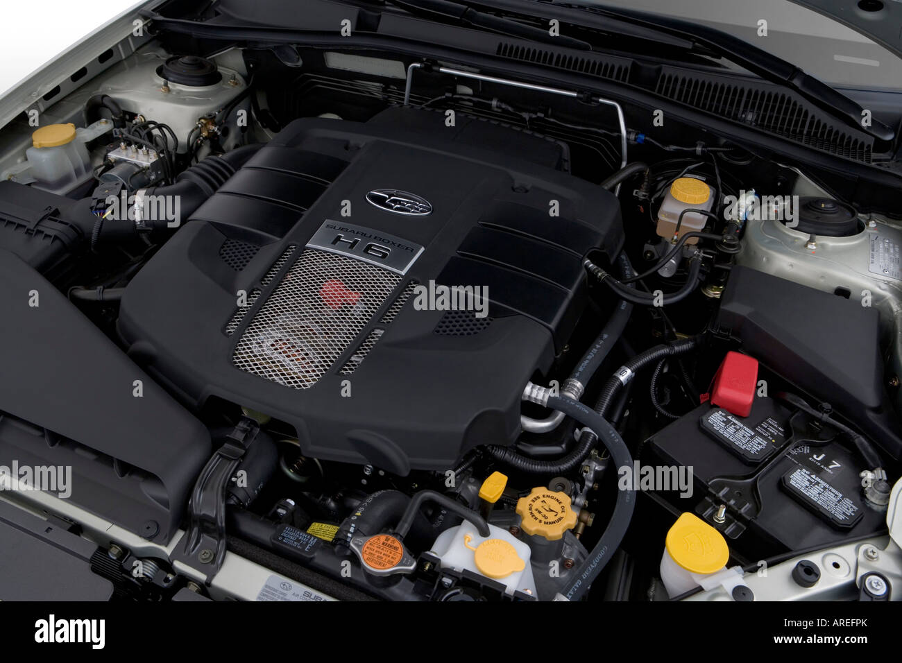 2006 Subaru Outback 3.0 R in Gold - Engine Stock Photo - Alamy