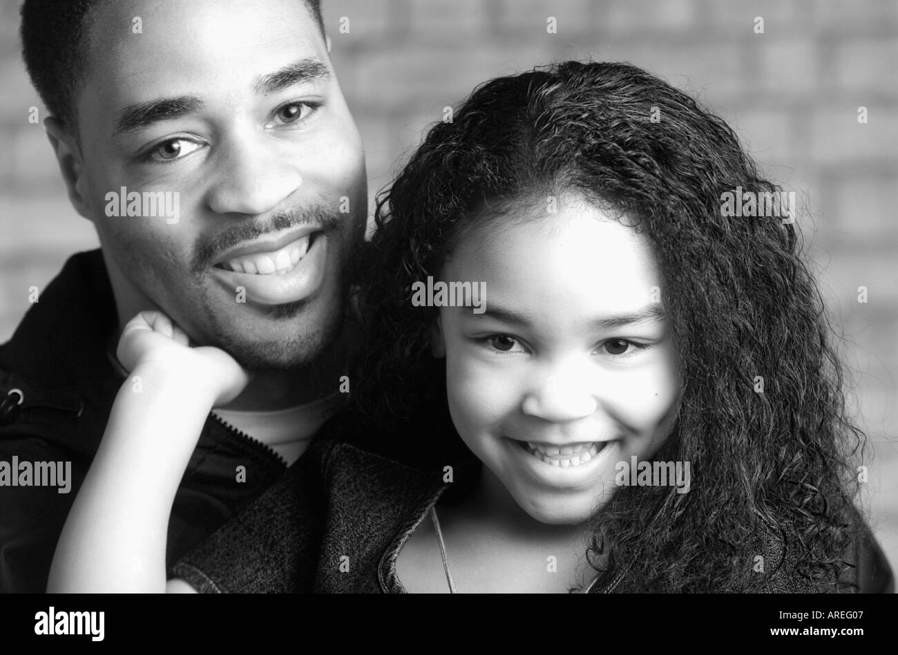 Portrait of African American father and daughter Stock Photo - Alamy
