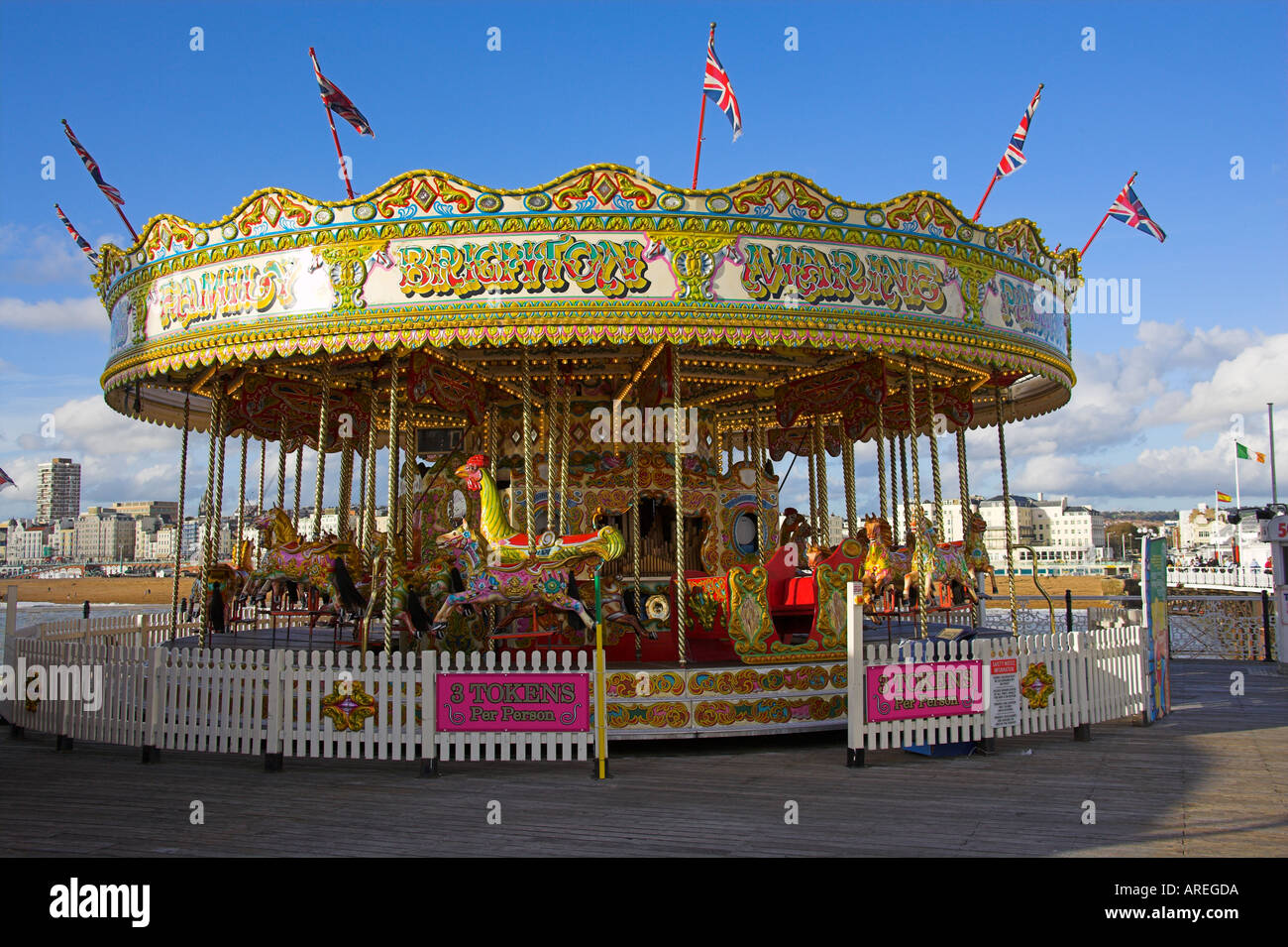 Carousel, Brighton Pier, Sussex Stock Photo - Alamy