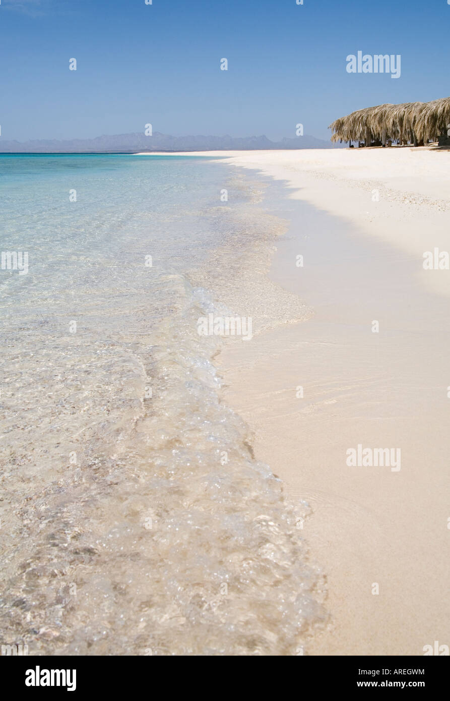 Shoreline on beach, Mahmaya Island, Egypt Stock Photo - Alamy
