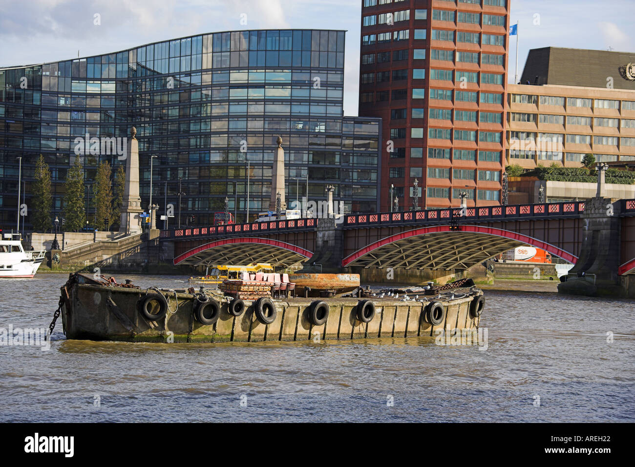 River barge bridge in front hi-res stock photography and images - Alamy