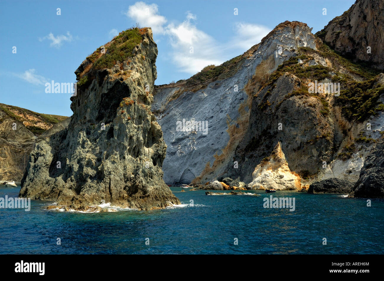 Ponza isole pontine Lazio Italy pontine island, mediterranean sea, rock ...