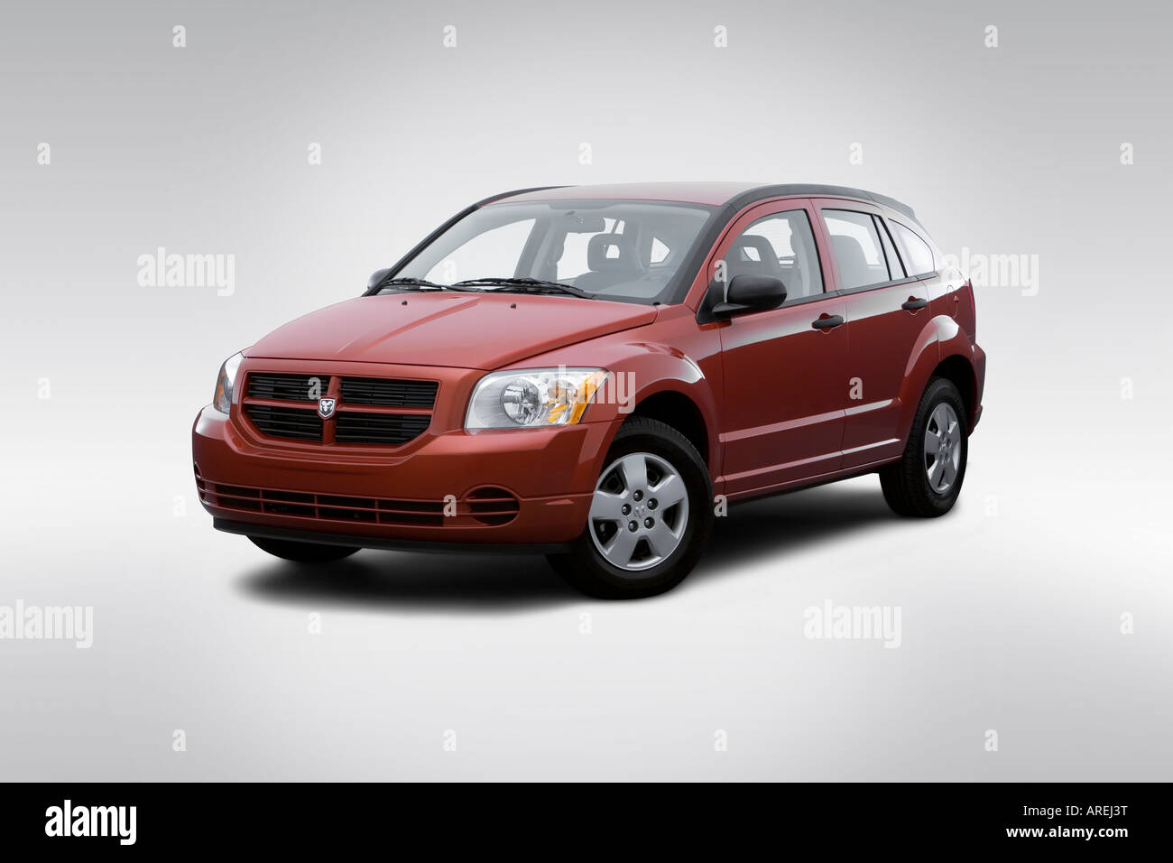 2007 Dodge Caliber SE in Orange - Front angle view Stock Photo - Alamy