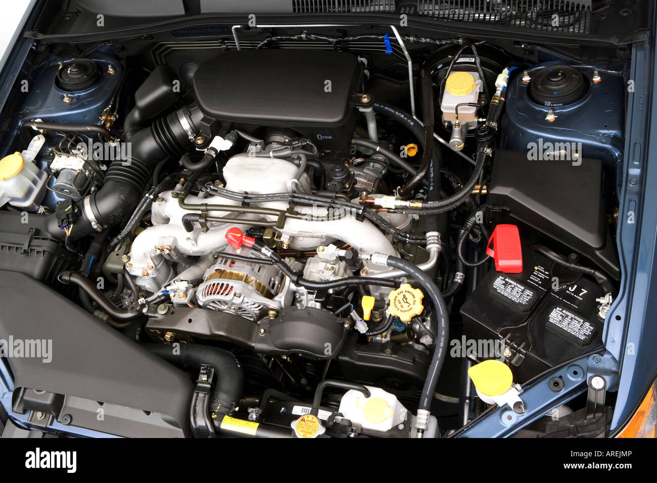 2006 Subaru Legacy 2.5i Special Edition in Blue - Engine Stock Photo ...