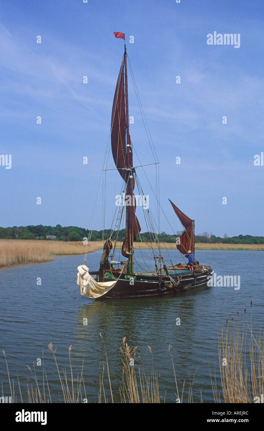 Sailing barge Cygnet River Alde Snape Suffolk England Stock Photo - Alamy