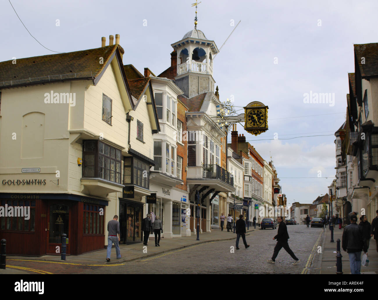 the High Street in Guildford Surrey Stock Photo - Alamy