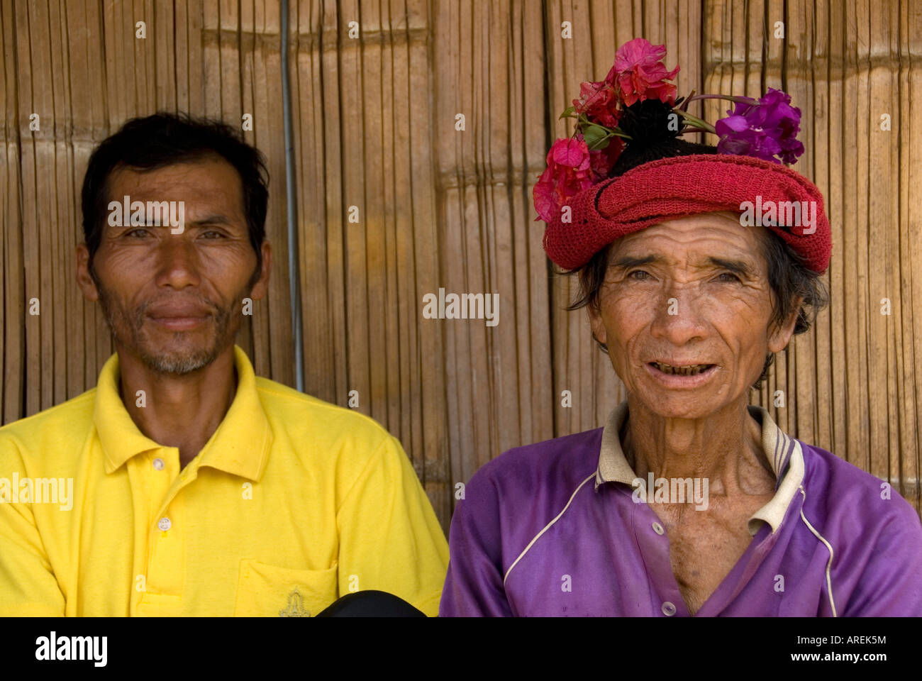 Portrait of two hill tribe men in northern Thailand Stock Photo - Alamy