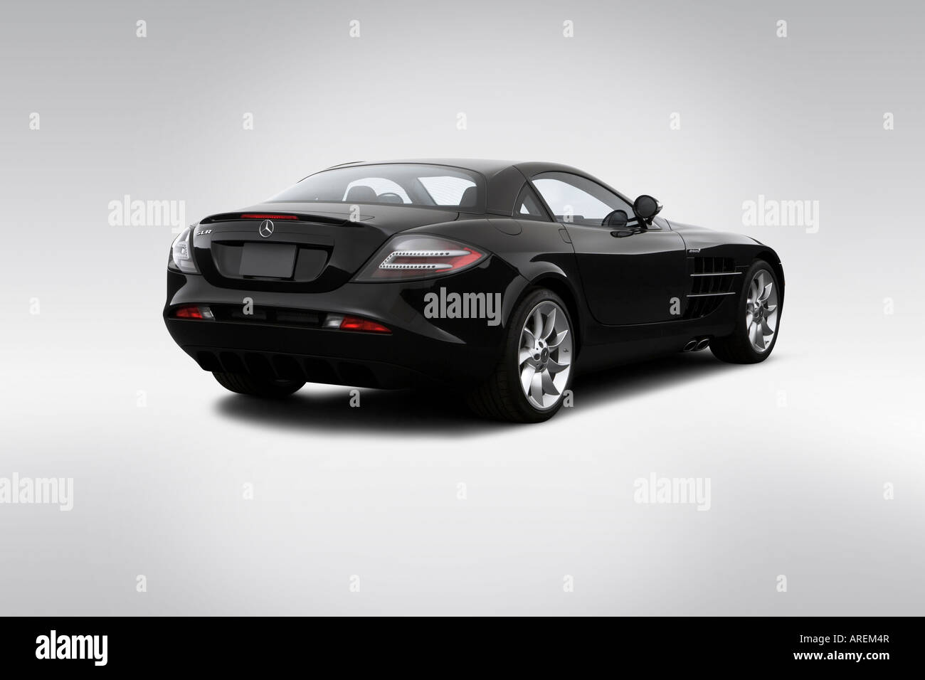 2006 Mercedes-Benz SLR McLaren in Black - Rear angle view Stock Photo ...