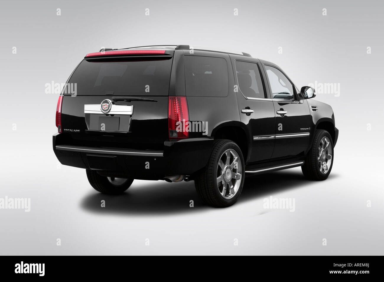 2007 Cadillac Escalade in Black - Rear angle view Stock Photo - Alamy